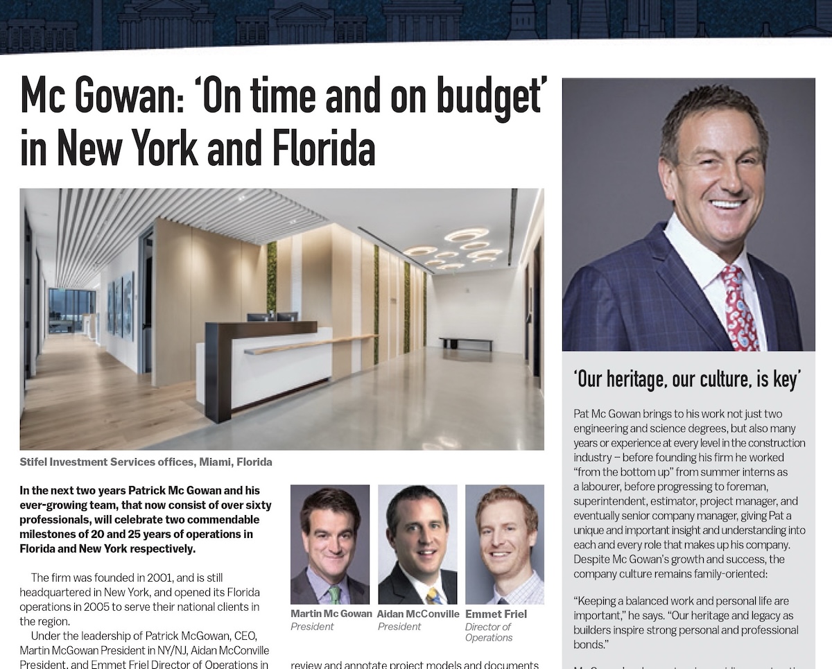 Mc Gowan: Celebrating Two Decades of Excellence | Mc Gowan | Construction Management & General ...